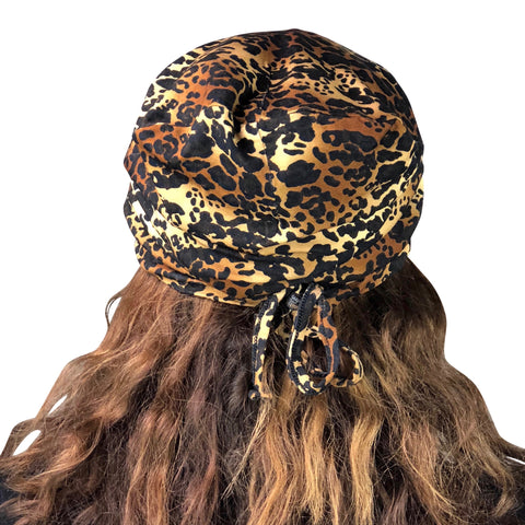 Gold & Black Circles--ADJUSTABLE DRAWSTRING Satin Lined Cap – Satin Life